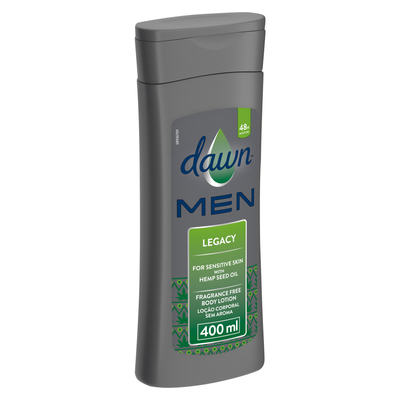 Dawn Men Legacy Fragrance Free Body Lotion for Sensitive Skin 400ml | PnP