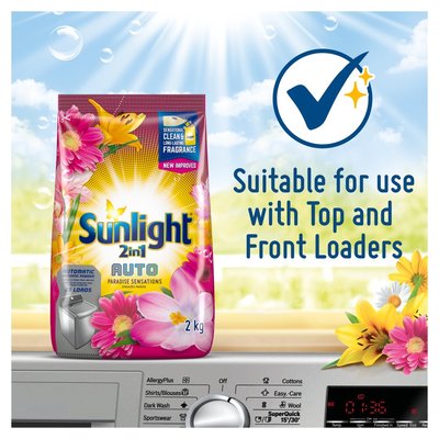Sunlight Tropical Sensations 2in1 Auto Washing Powder Detergent 2kg x 9 ...