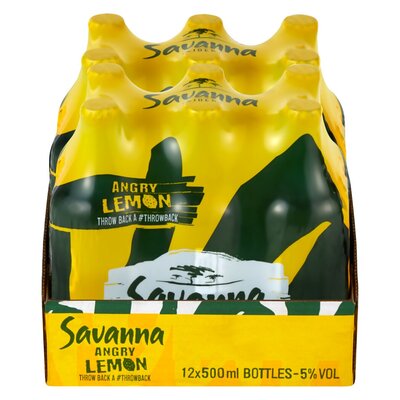 Savanna Cider Angry Lemon 12 x 500ml | PnP
