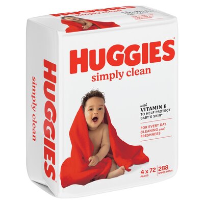 Huggies Simply Clean Baby Wipes 72 Pack | PnP