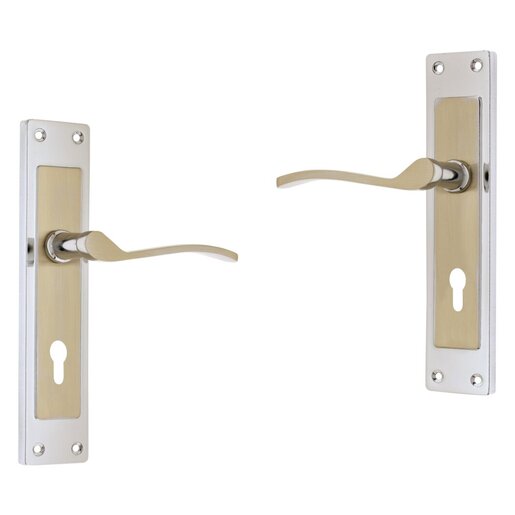 Fort Knox 3-Lever No.8 Wild Star Satin Nickle Chrome Plated Lockset | PnP