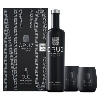 Cruz Vintage Black 750ml & 2 Glasses | PnP