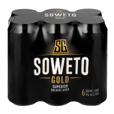 Soweto Gold Can 6 x 500ml | PnP