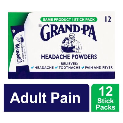 Grand-pa Headache Powder Regular Stick Pack 12s | Smart Price Specials ...
