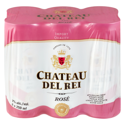 Chateau Del Rei Sparkling Sweet Red Wine Can 6 x 250ml | PnP