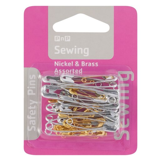 PnP Sewing Assorted Nickel & Brass Safely Pins | PnP