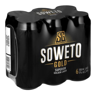 Soweto Gold Can 6 x 500ml | PnP