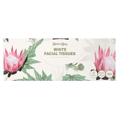 PnP 2 Ply White Facial Tissues 180 Pack | PnP