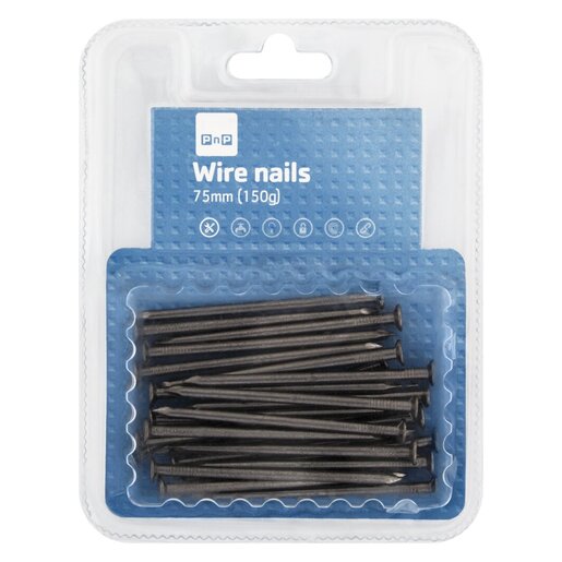 PnP Round Wire Nails 75mm 150g | PnP