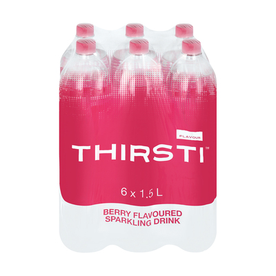 Thirsti Berry Flavoured Sparkling Drink 6 x 1.5L | PnP