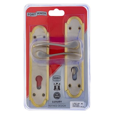 Fort Knox Euro Profile No.8 Slipper Satin Nickel Bronze Plated Lockset ...