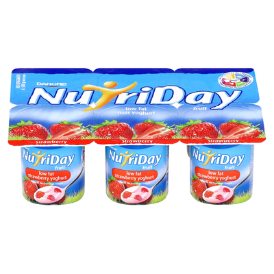Danone Nutriday Low Fat Strawberry Fruit Yoghurt 6 Pack | PnP