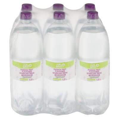 Live Well Passion Fruit Flavoured Sparkling Drink 1.5Lx 6 | PnP