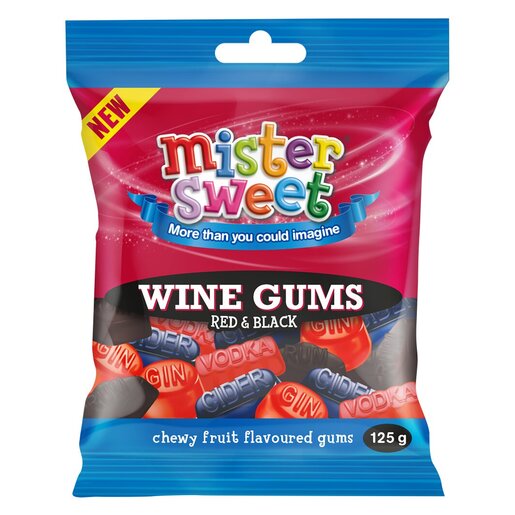 Mister Sweet Red & Black Wine Gums 125g | PnP