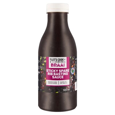 PnP Let's Cook Braai Sticky Spare Rib Basting Sauce 500ml | PnP