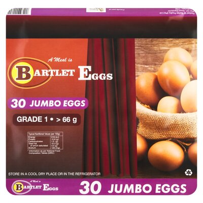 Bartlet Jumbo Eggs 30 Pack | PnP