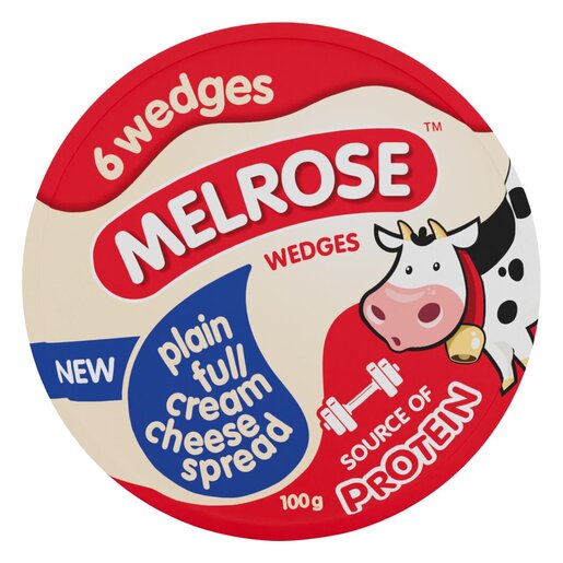 Melrose Plain Full Cream Cheese Wedges 100g | PnP
