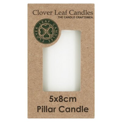 Clover Leaf White Ball Candle 8cm | PnP