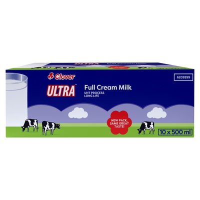 Clover Ultra Uht Full Cream Milk 10 x 500ml | PnP