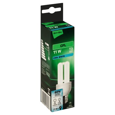 PnP Cool White CFL 11W Edison Screw Light Bulb | PnP