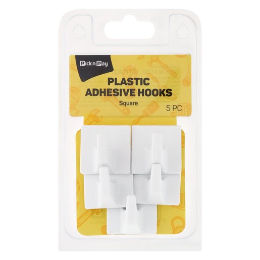 PnP Plastic Adhesive Square Hooks | PnP