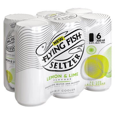 Flying Fish Hard Seltzer Lemon & Lime Can 6 x 300ml | PnP