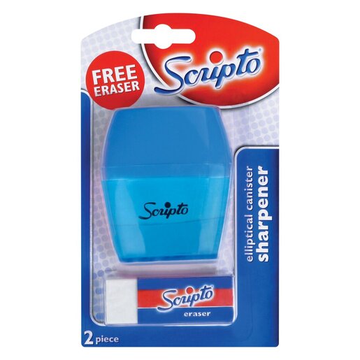 Scripto Canister Sharpener + Large White Eraser | PnP