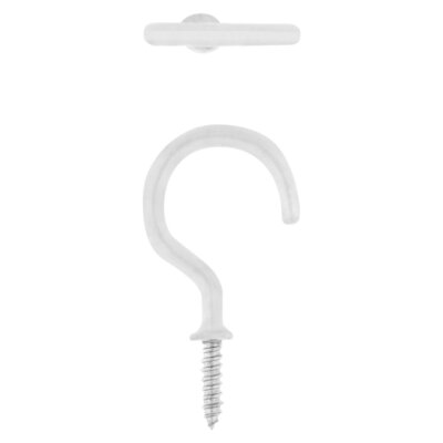 Eureka White Round Cup Hook 38mm 5 Pack | PnP