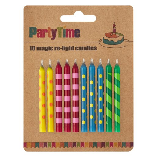 Party Time Magic Relight Candles 10 Pack | PnP