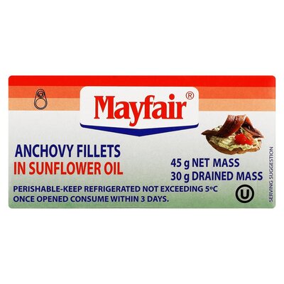 Mayfair Anchovy Flat Fillets 45g | PnP