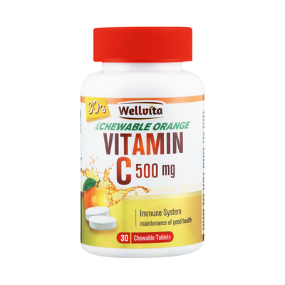 Wellvita Vitamin C 500mg Chewable 30 Tablet | PnP