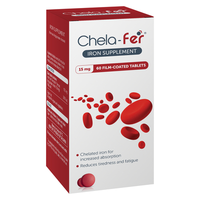 Chela-fer Iron Supplement 15mg 60 Tablets | PnP