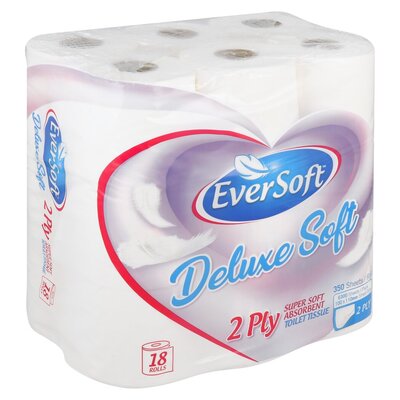 Eversoft Deluxe Soft 2 Ply Toilet Paper 18 Pack | PnP