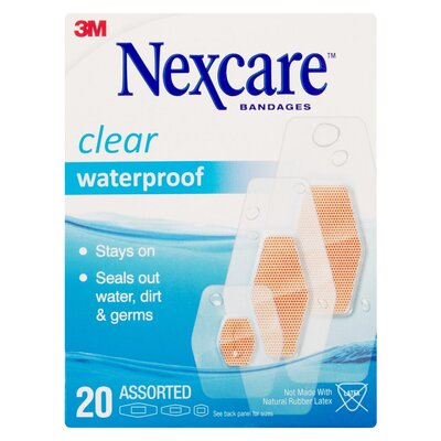 Nexcare Clear Waterproof Plaster 20 Pack | PnP