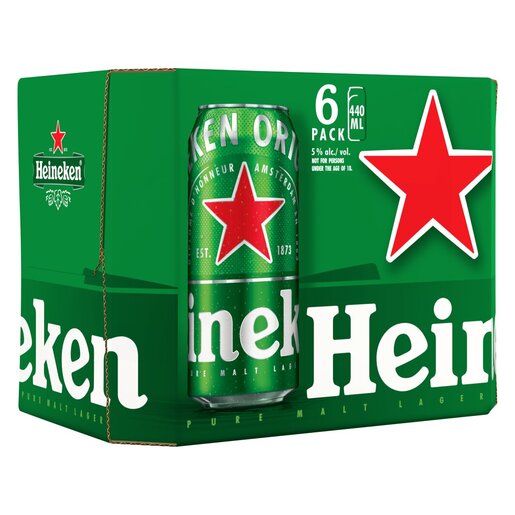 Heineken Lager Cans 6 x 440ml | Smart Price Specials | PnP Home