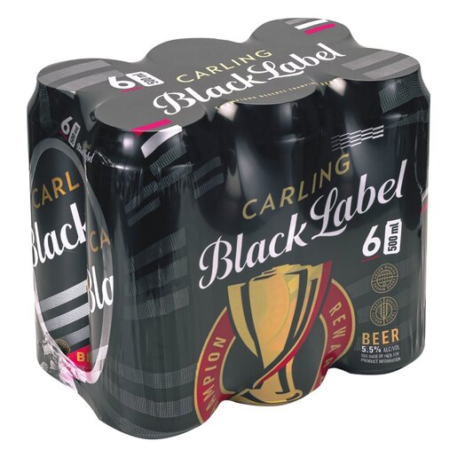 Carling Black Label Local Beer 6 x 500ml | PnP
