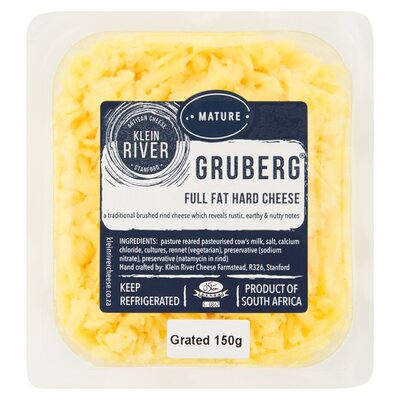 Klein River Gruberg Grated Full Fat Hard Cheese 150g | PnP