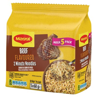 Maggi Beef 2 Minute Noodles 68g x 5 | PnP