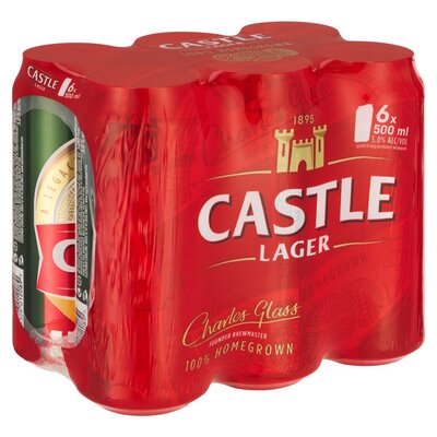 Castle Lager Local Beer 6 x 500ml | PnP