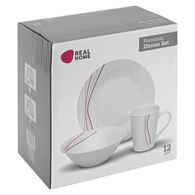 Real Home Porcelain Dinner Set 12 Piece | PnP