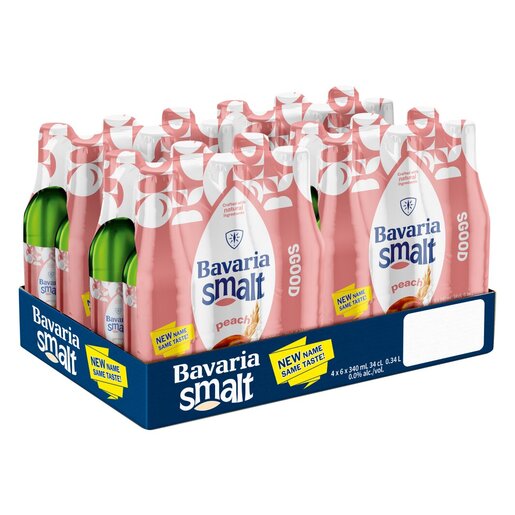 Bavaria Smalt Non-Alcoholic Peach Flavoured Malt Drink 24 x 340ml | PnP