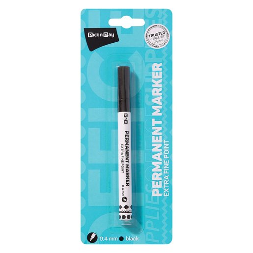 PnP Permanent Marker X Fine Metal Black Ink 0.4 | PnP