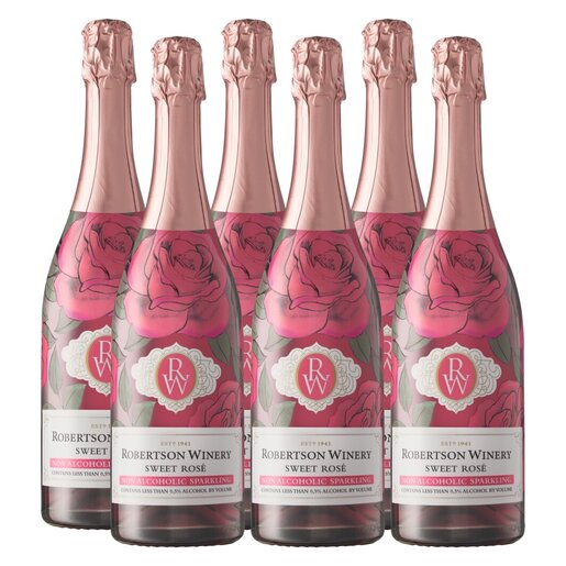 Robertson Sparkling Pink Non-Alcoholic 750ml x 6 | Smart Price Specials ...