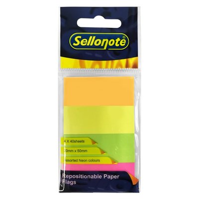 Sello-Notes Sticky Notes 75 x 75mm 5 Neon Colours 250 Sheets | Smart ...
