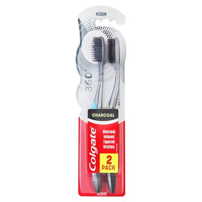 Colgate Slim Soft Charcoal Toothbrush 2 Pack | PnP