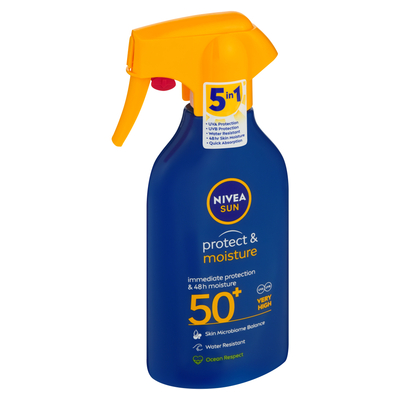 Nivea Sun SPF50+ Protect and Moisture Sunscreen Trigger Spray 270ml | PnP