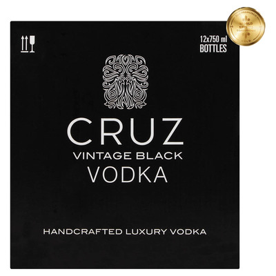 Cruz Vintage Black Vodka 750ml x 12 | PnP