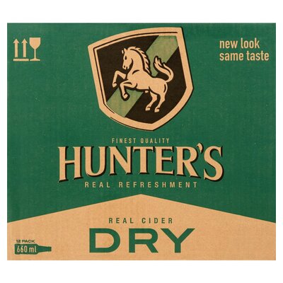 Hunters Dry Bottle + Deposit 12 x 660ml | PnP