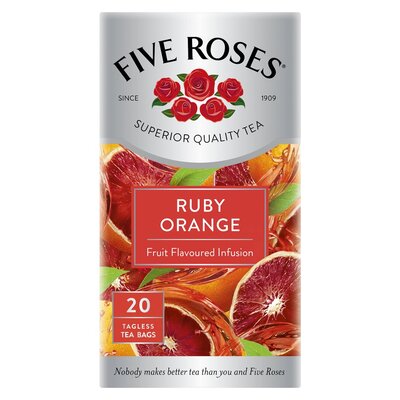 Five Roses Tea Fruit Ruby Orange Tagless 20 Pack | PnP
