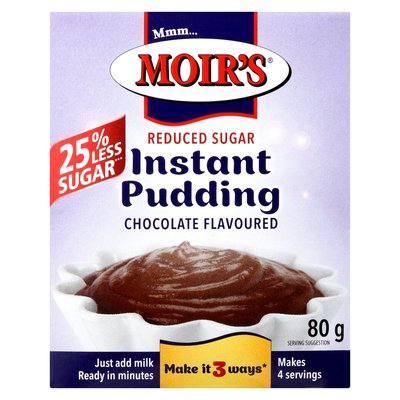 Moir's Instant Pudding Choc Reduced Sugar 80g | PnP